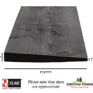 Weatherboard Featheredge SATIN Black Barn Cladding Q-clad | Chiltern Timber