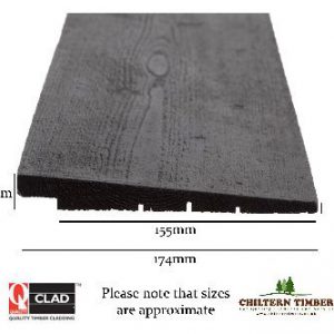 Weatherboard Featheredge SATIN Black Barn Rebated Cladding Q-clad ...