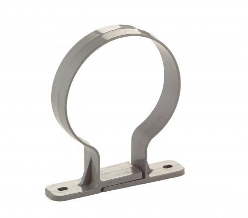 110mm Round Industrial Plastic Double Fix Pipe Bracket – White BS407 ...