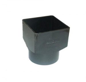 65mm Plastic Downpipe Square to Round Adaptor – Black BR517 | Chiltern ...