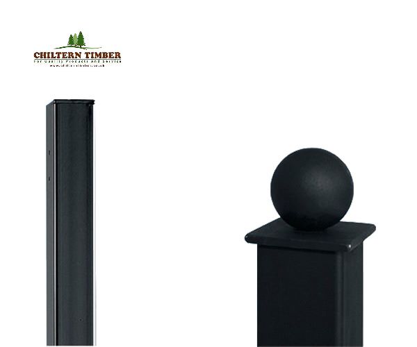 Square Metal Posts – Flat & Ball Top | Chiltern Timber