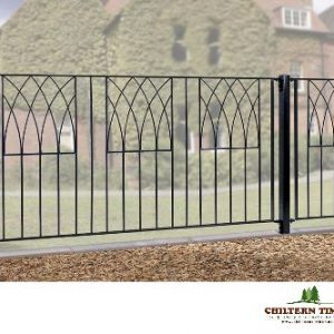 Abbey Modern Metal Fence Panel | Chiltern Timber