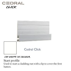 Cedral Click Fibre Cement Cladding Board C01 White | Chiltern Timber