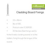 Millboard Envello Cladding Fixings FC20P FC30P FT35P FT45P | Chiltern ...