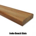 Iroko Twice Pencil Round Replacement Hardwood Bench Slats 20mm Thick x ...