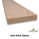 Ash Planed Square Edge PSE 32mm Thick, Various Widths | Chiltern Timber