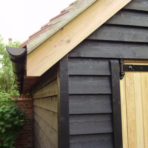 Weatherboard Featheredge SATIN Black Barn Cladding Q-clad | Chiltern Timber