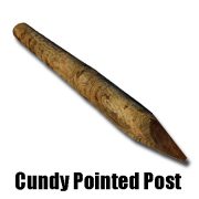 Post & Rail Cundy Half Round Pointed Post 100/125mm x 2.1m | Chiltern ...