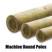 Pointed Machined Round Poles 50mm x 2.4m | Chiltern Timber