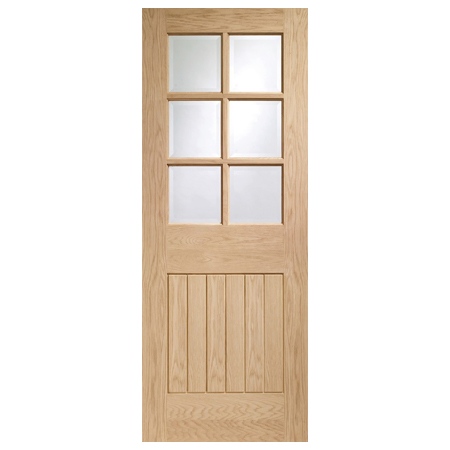 Internal Door – Oak Suffolk with Bevelled Glass | Chiltern Timber