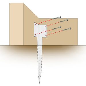 SleeperSecure Single Railway Sleeper Corner Support Spike 4713 ...