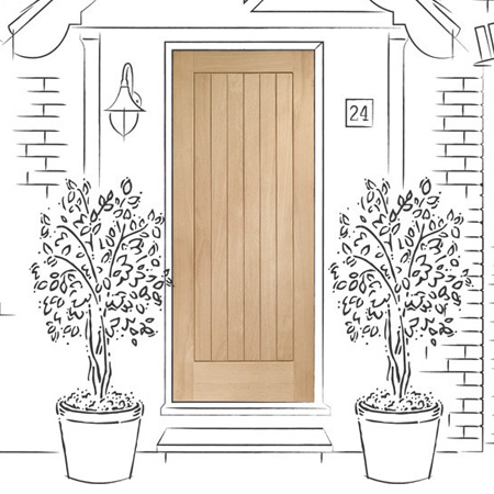 External Door – Oak Suffolk M&T | Chiltern Timber