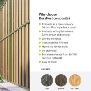 DuraPost Vento Composite Fence Panels | Chiltern Timber