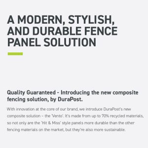 DuraPost Vento Composite Fence Panels | Chiltern Timber