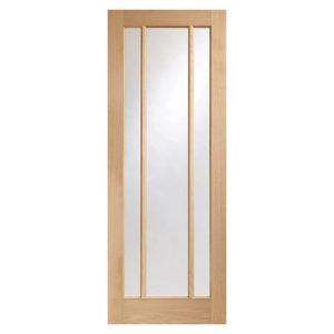 Internal Door – Oak Worcester with Clear Glass | Chiltern Timber